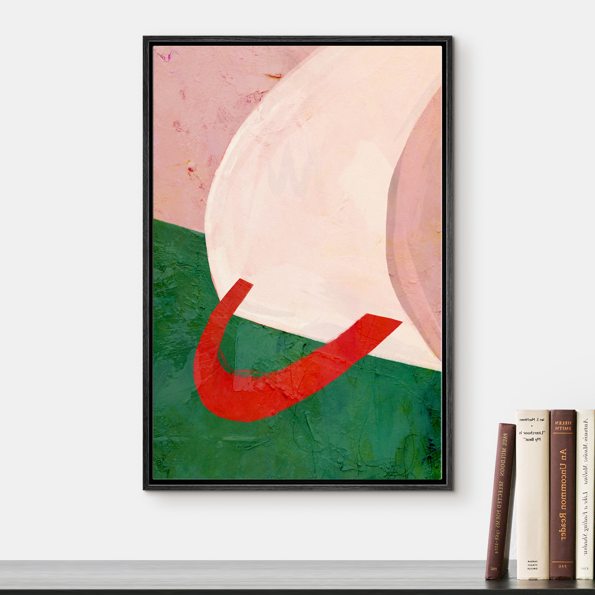 SIGNLEADER Framed Canvas Print Wall Art Side View Of Red Handle Coffee ...