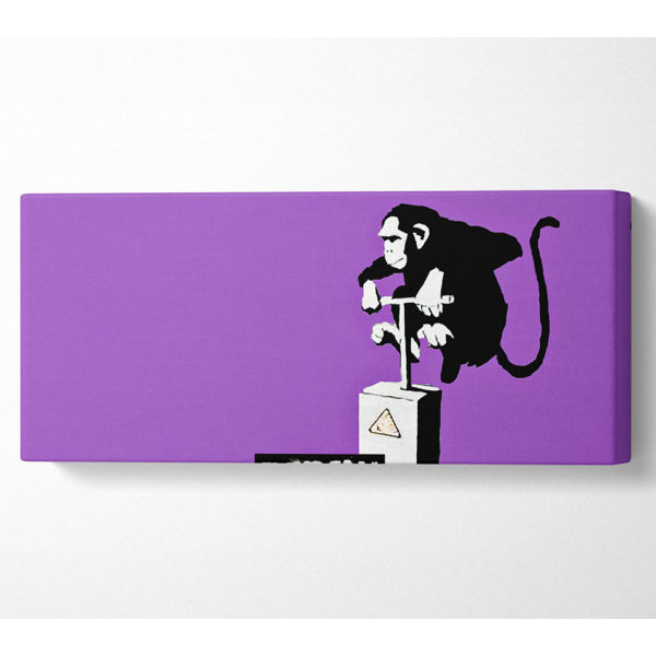 Rosalind Wheeler Monkey Detonator Purple - Wrapped Canvas Art Prints ...