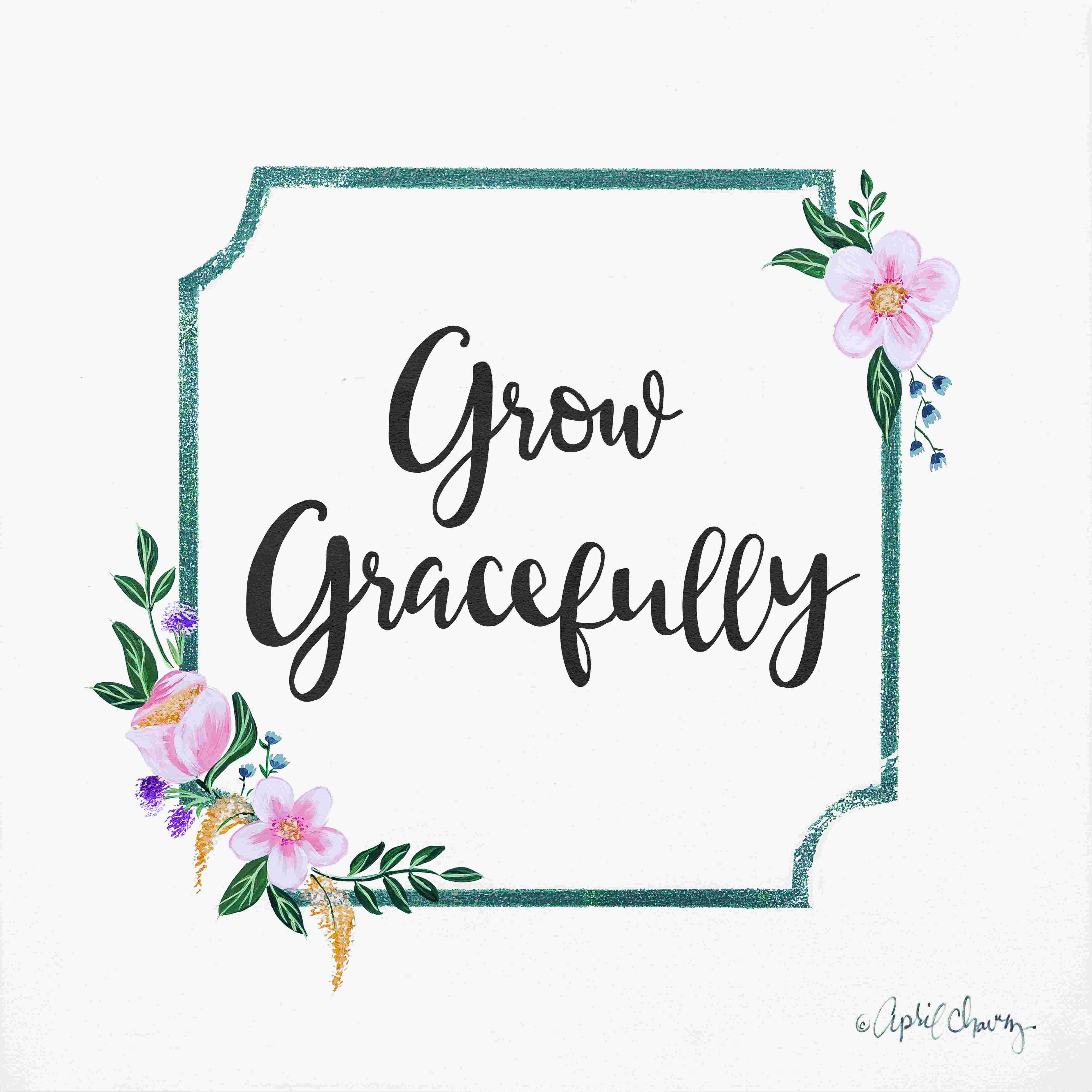 Trinx Grow Gracefully - Wrapped Canvas Textual Art | Wayfair