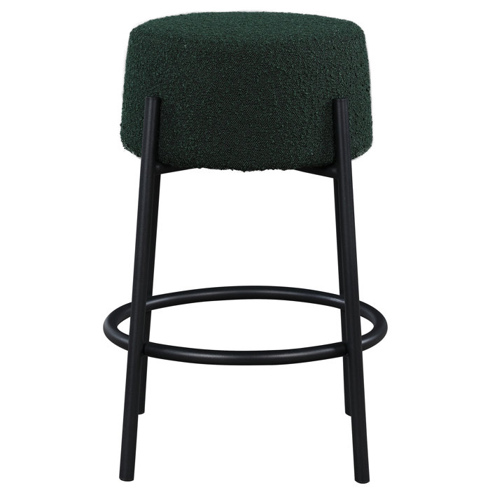 Latitude Run® Avalon Green Boucle Fabric Counter Stool & Reviews | Wayfair