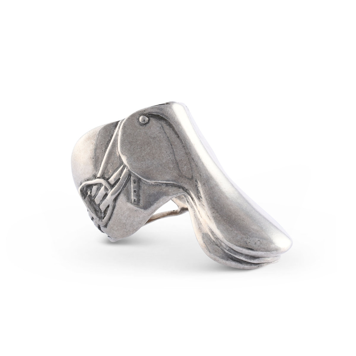 Vagabond House Equestrian Pewter English Horse Saddle Napkin Ring ...