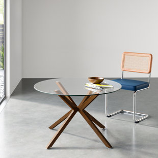 Glass Round Kitchen & Dining Tables You'll Love | Wayfair