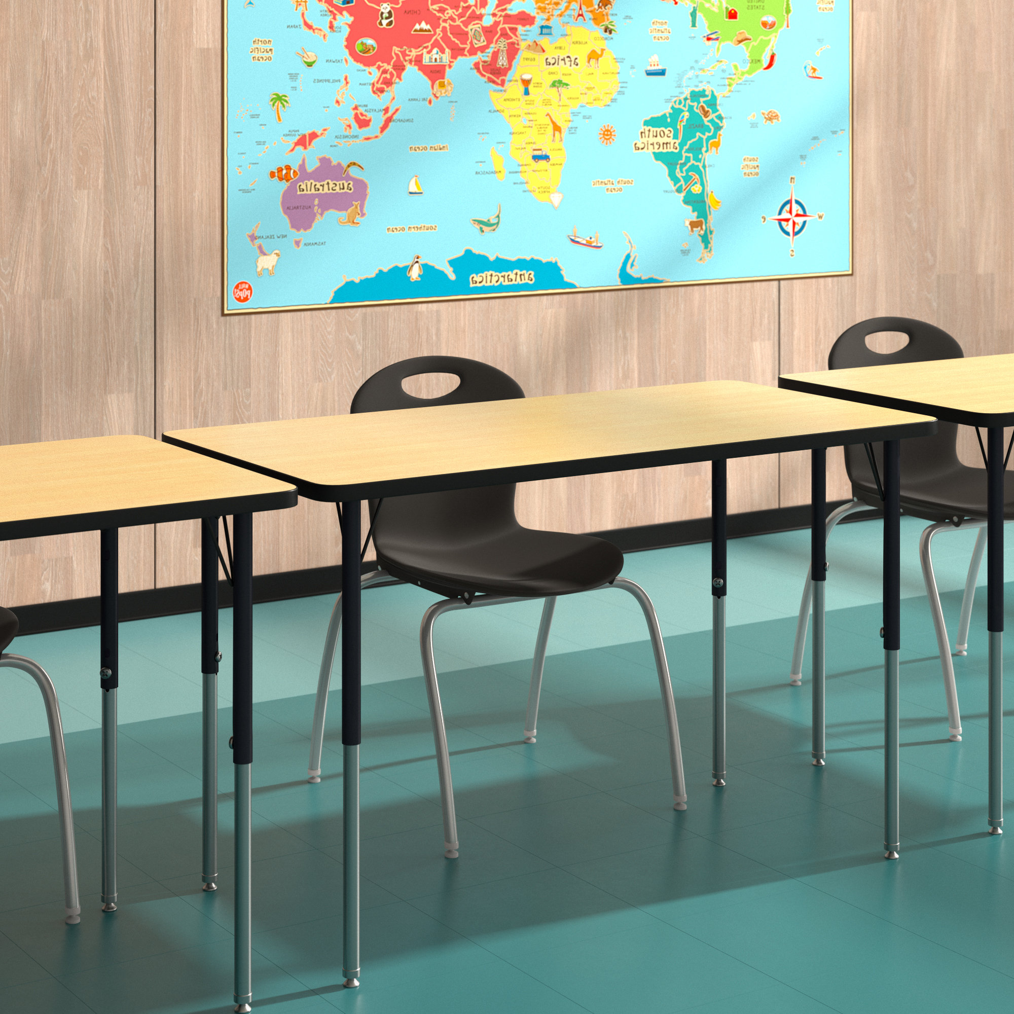 Marco MG Series Adjustable Height Rectangular Activity Table & Reviews ...