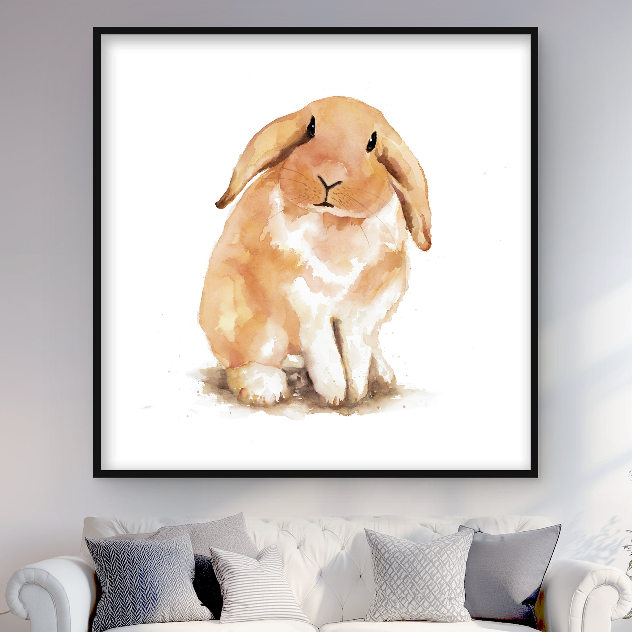 Lark Manor™ Lop-rabbit Beige Framed Matted Print | Kids Art Home Decor ...