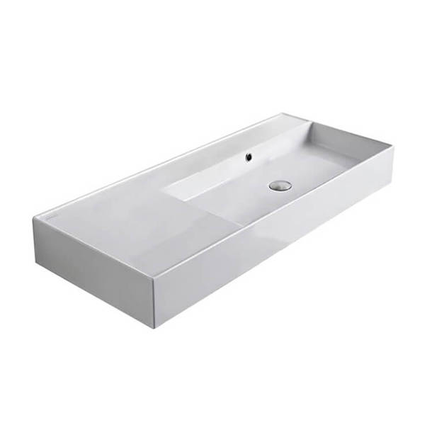 Scarabeo By Nameeks 18.1'' Glossy White Ceramic Rectangular Vessel ...
