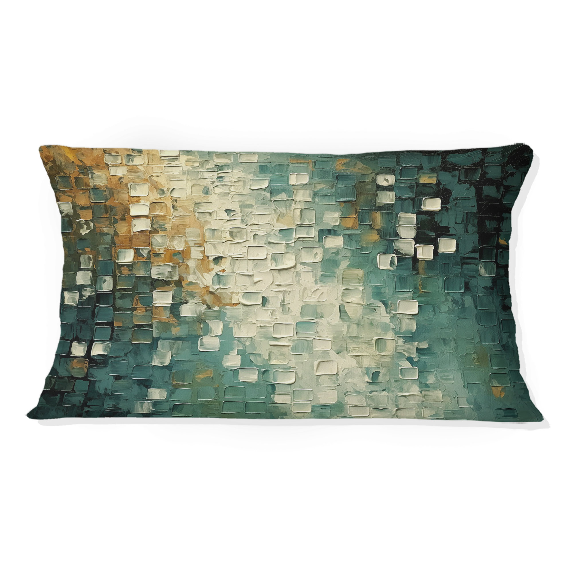 Design Art Continuation And Departure Retro Gold And Teal II - Abstract ...
