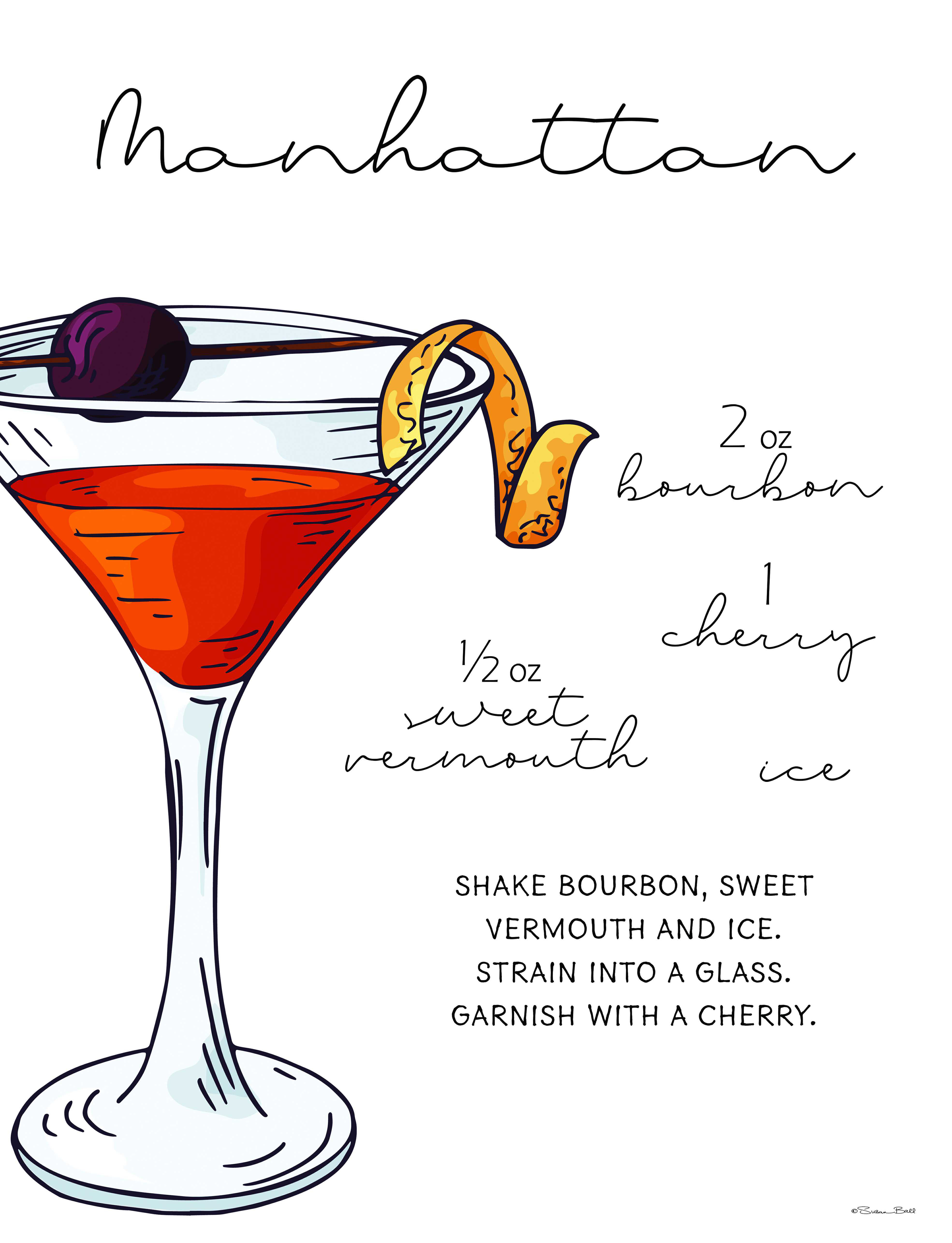 Trinx Manhattan Recipe - Wrapped Canvas Graphic Art | Wayfair