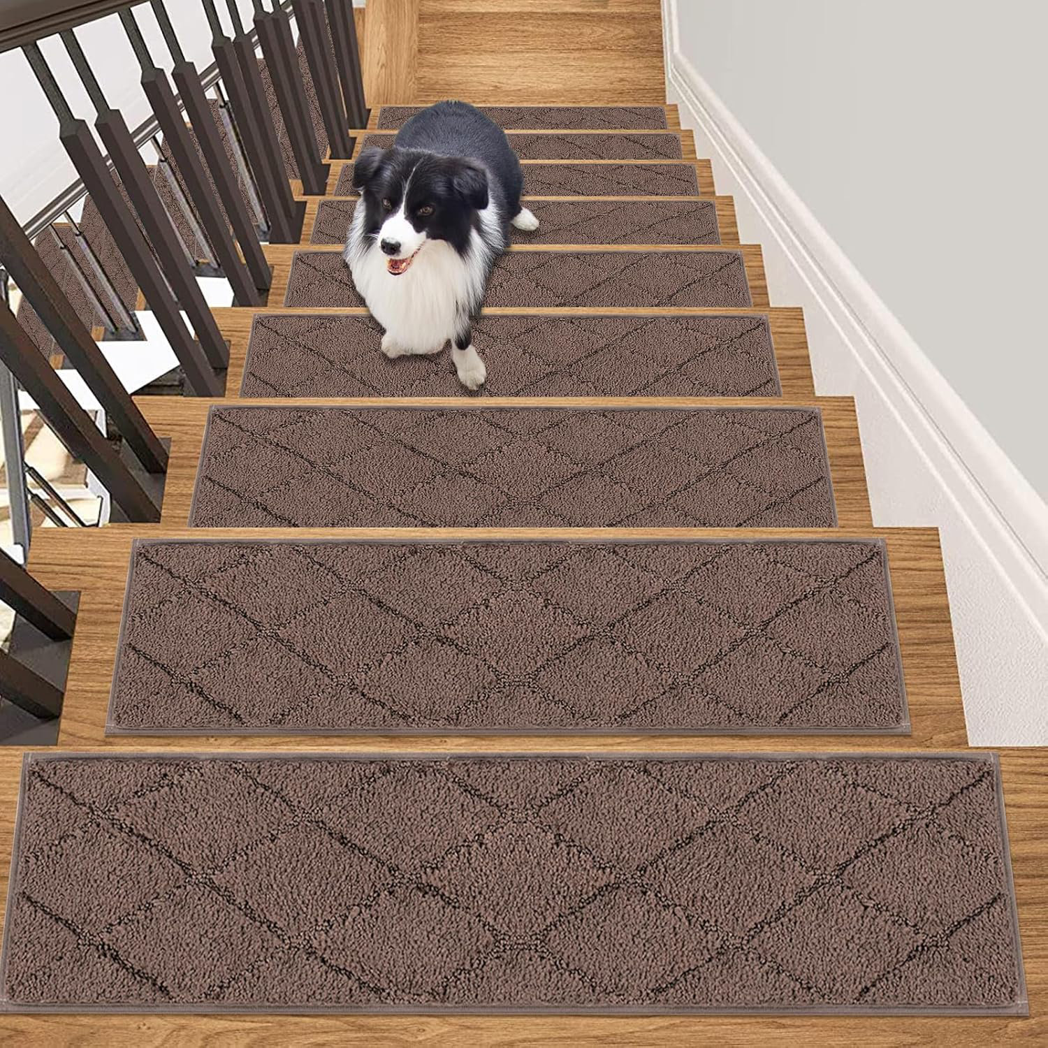 Hokku Designs Carpet Stair Treads Non Slip 15 PCS 8" X 30" Edging Stair ...