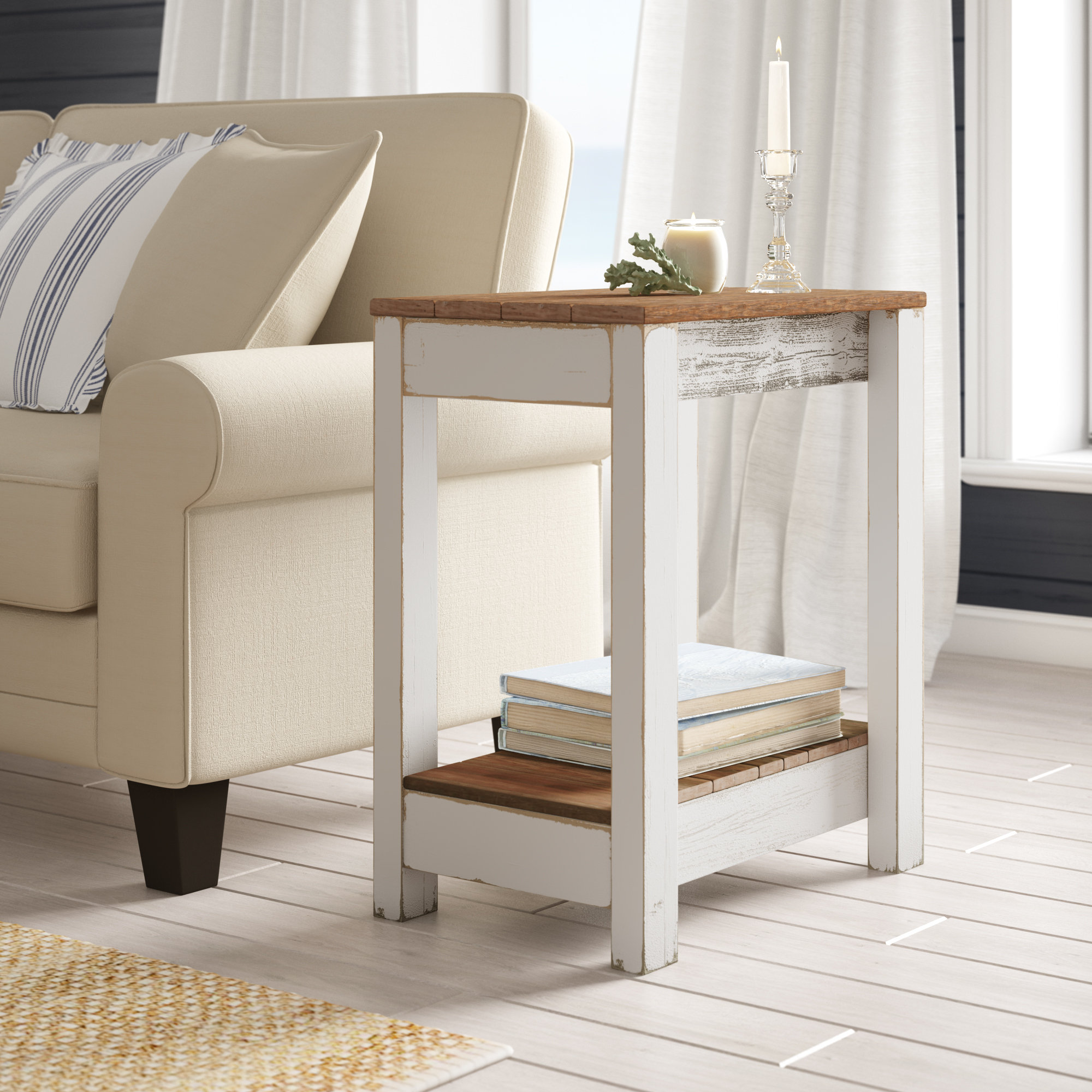 Highland Dunes Marleigh Solid Wood End Table with Storage & Reviews ...