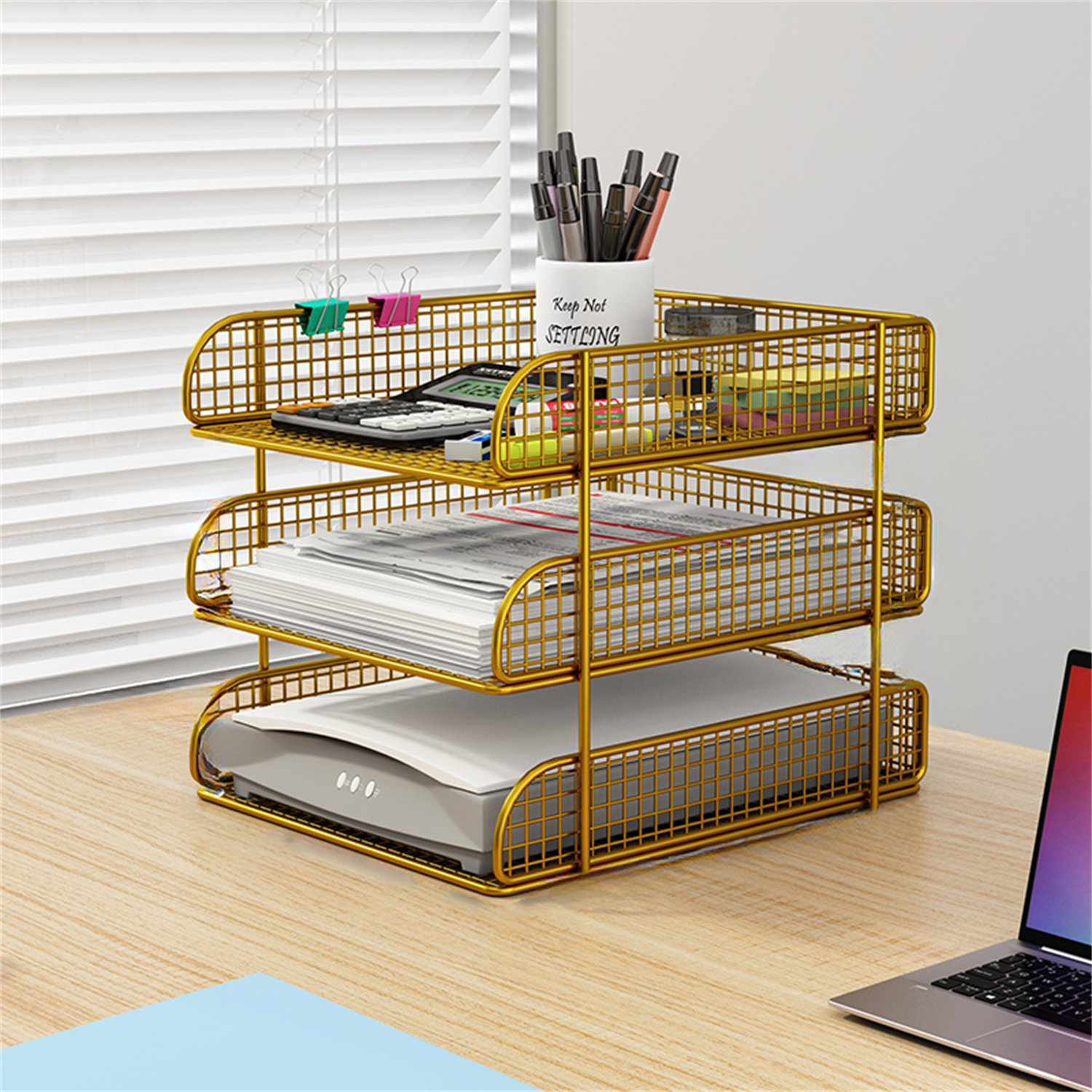 Everly Quinn Archlebov Metal File Organizer | Wayfair