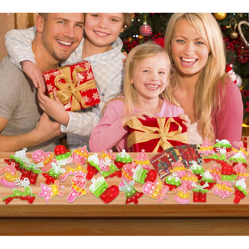 ZAALBA Mini Pop Fidget Toys with Christmas Cards. | Wayfair