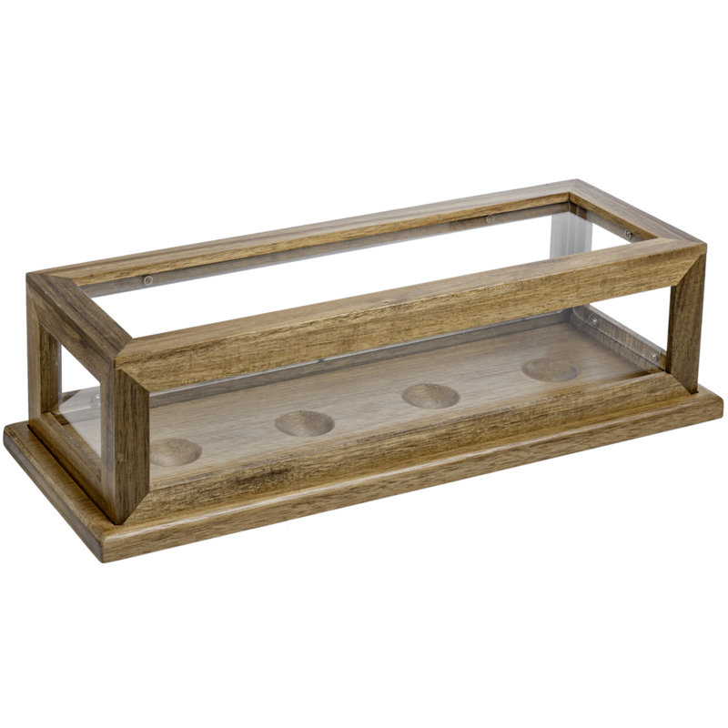 MyGift Acacia Wood Sports Baseball Display Case | Wayfair