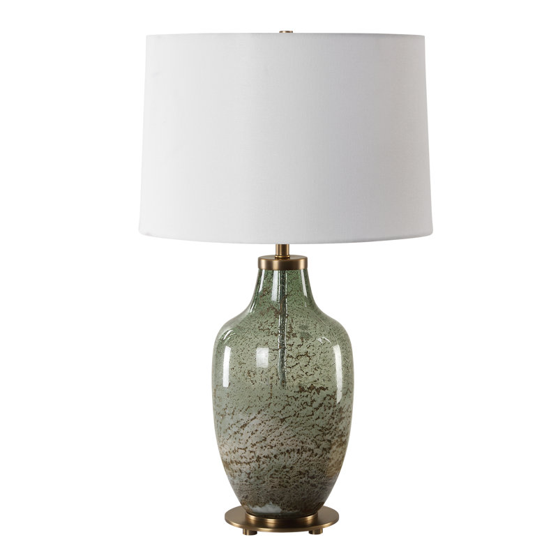 Latitude Run® Lemp Olive Glass Table Lamp | Wayfair