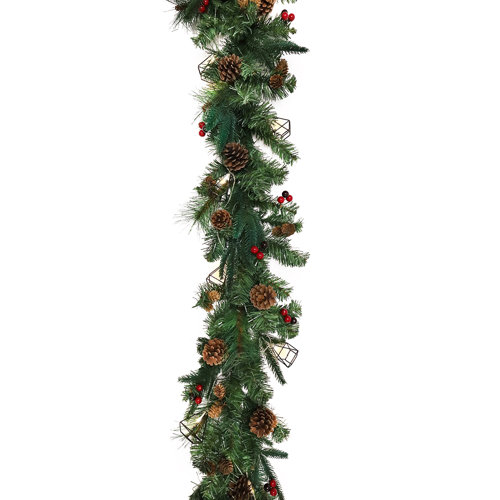 The Holiday Aisle® 72" Artificial Mixed Berry Pine Cone Christmas ...
