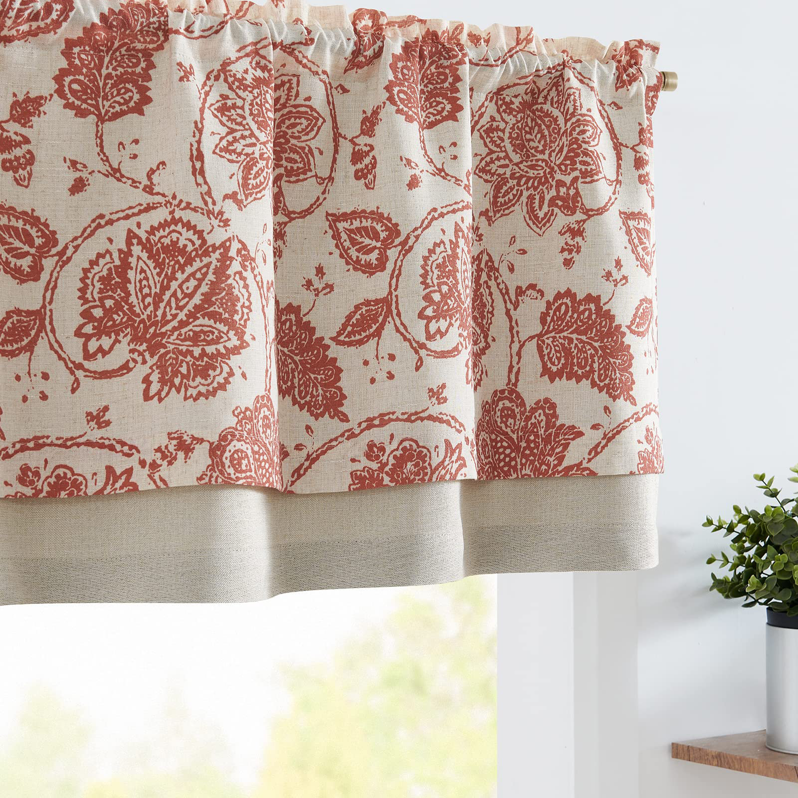 Remorb Double Layer Farmhouse Window Valance | Wayfair