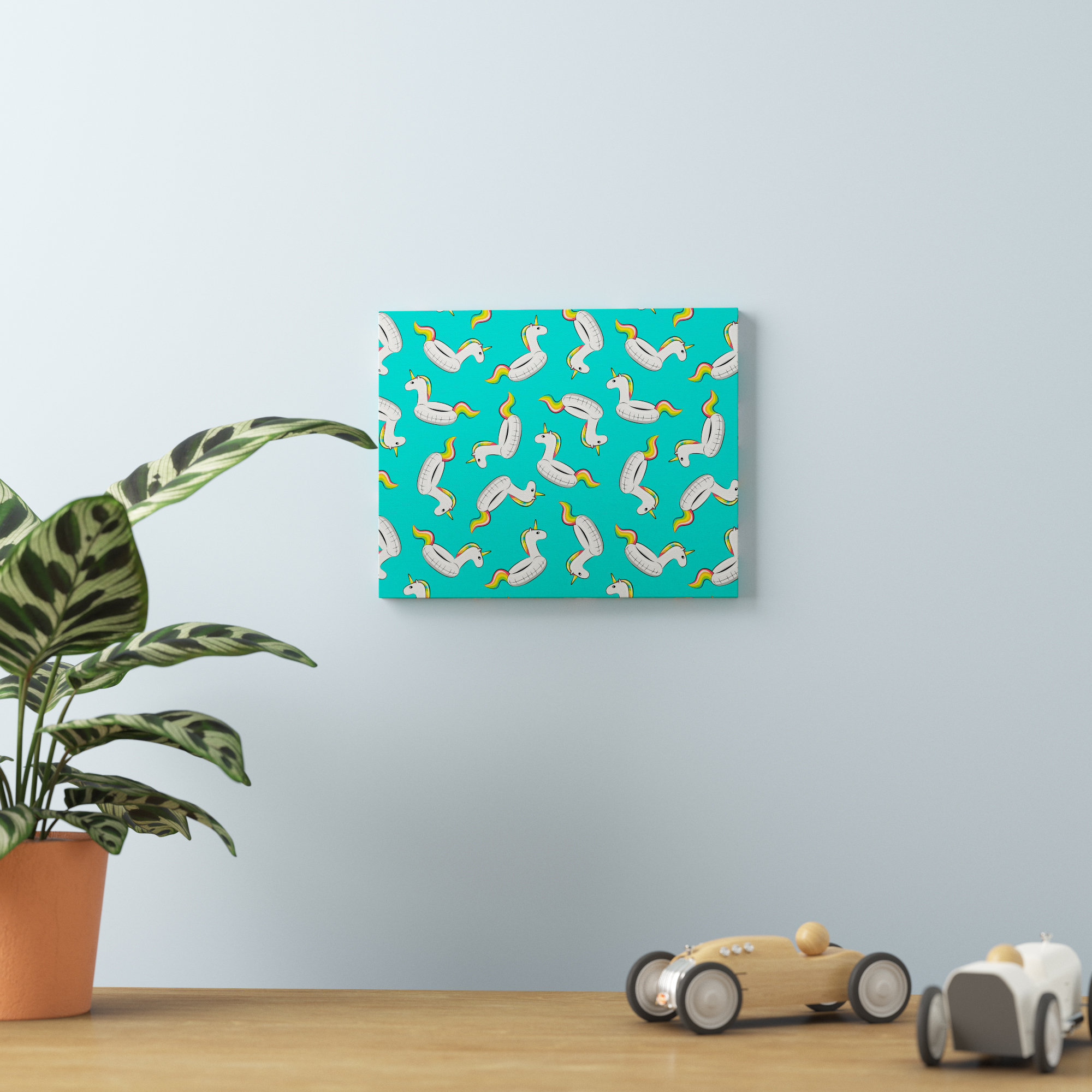 Mack & Milo™ Brierfield Pool Float Graphic Art on Canvas | Wayfair