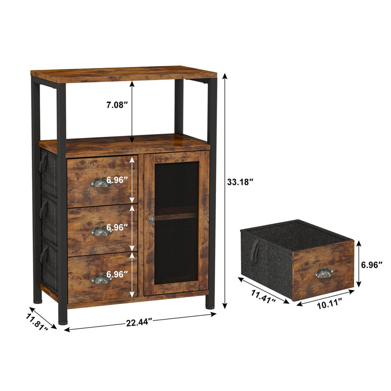 17 Stories Waylan Freestanding Bathroom Cabinet | Wayfair