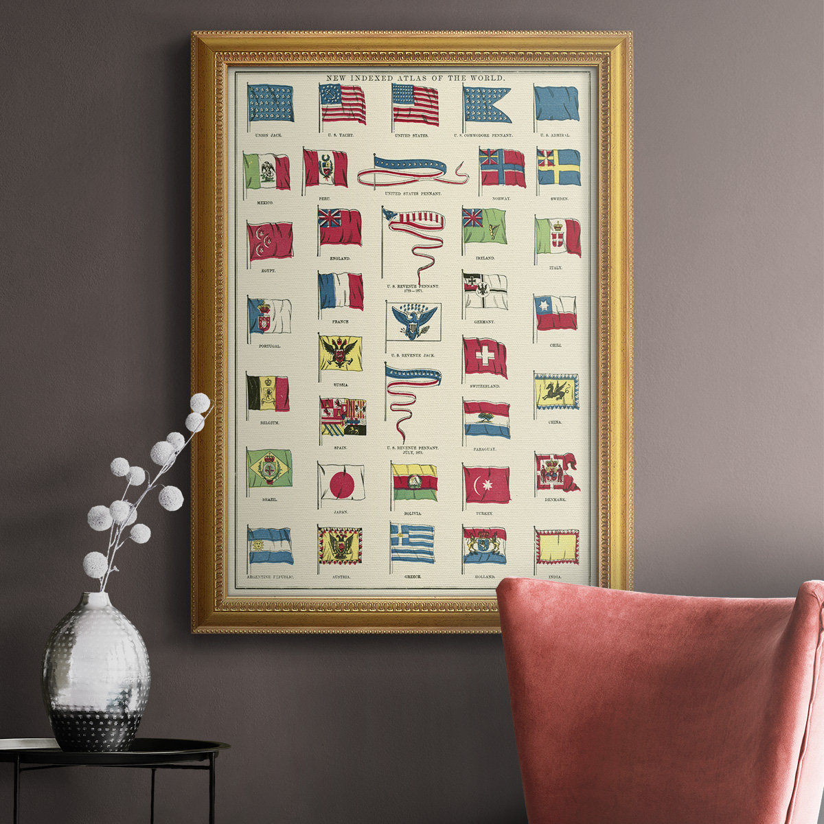 Trinx Flags Of All Nations I - Picture Frame Print on Canvas - Wayfair ...