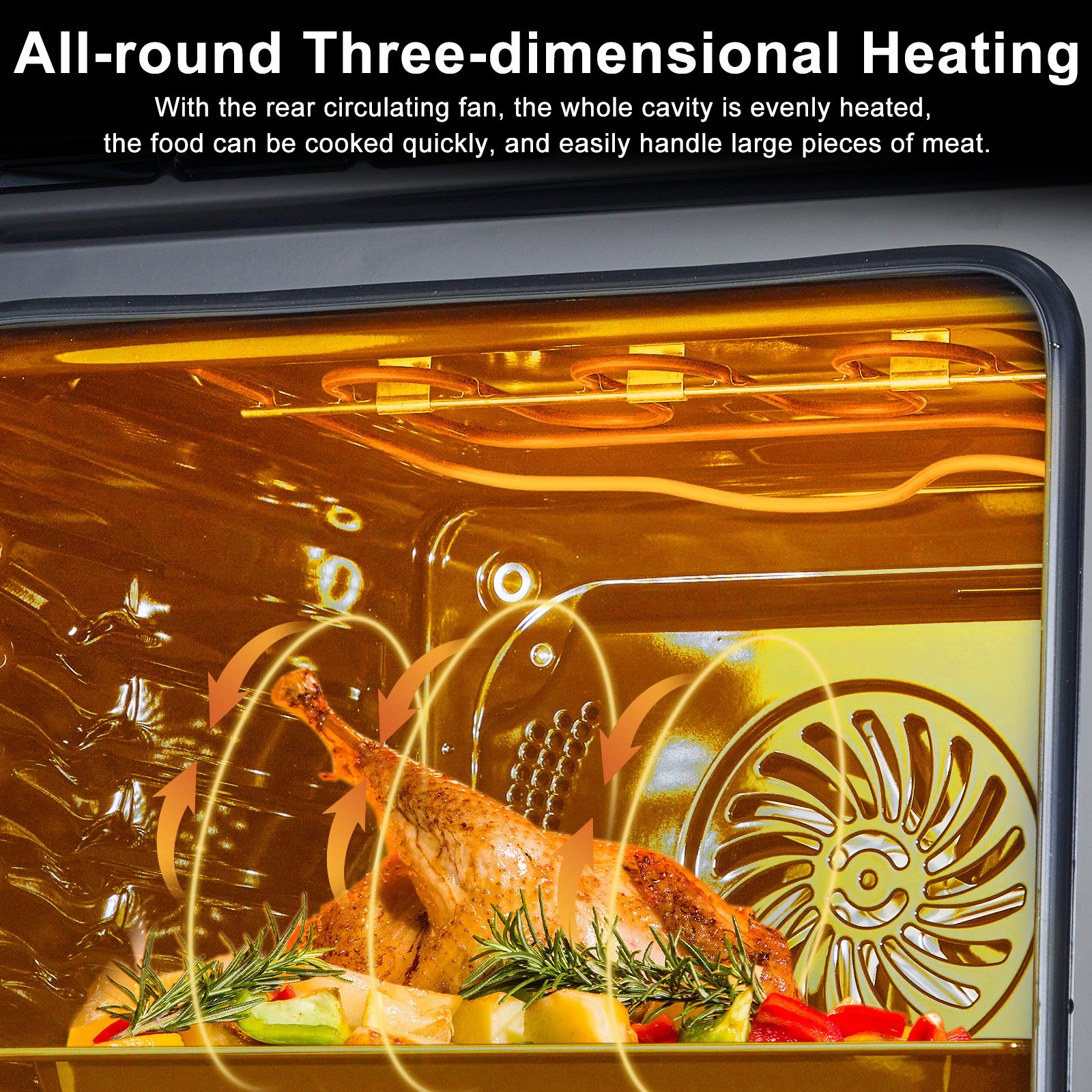 Yesurprise 24" 2.5 Cu.ft Single Wall Oven Built-in Electric Ovens ...