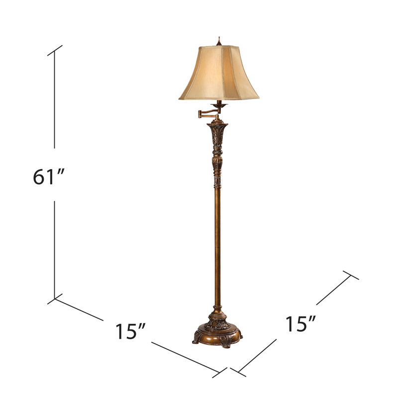 Lark Manor™ Arizbeth 61" Swing Arm Floor Lamp & Reviews | Wayfair