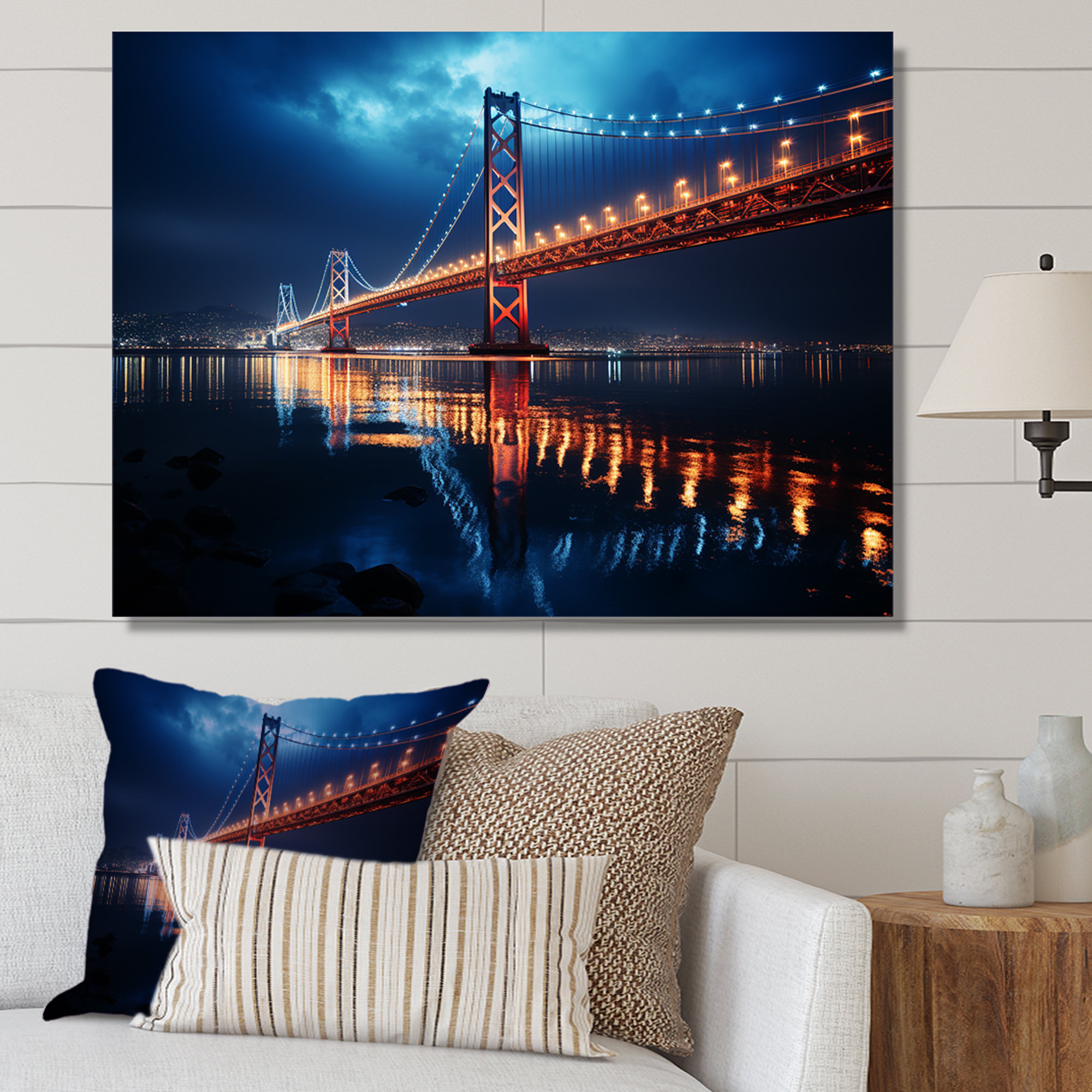 Ebern Designs Panoramic Bridge Sunrise III - Bridges Wall Art | Wayfair