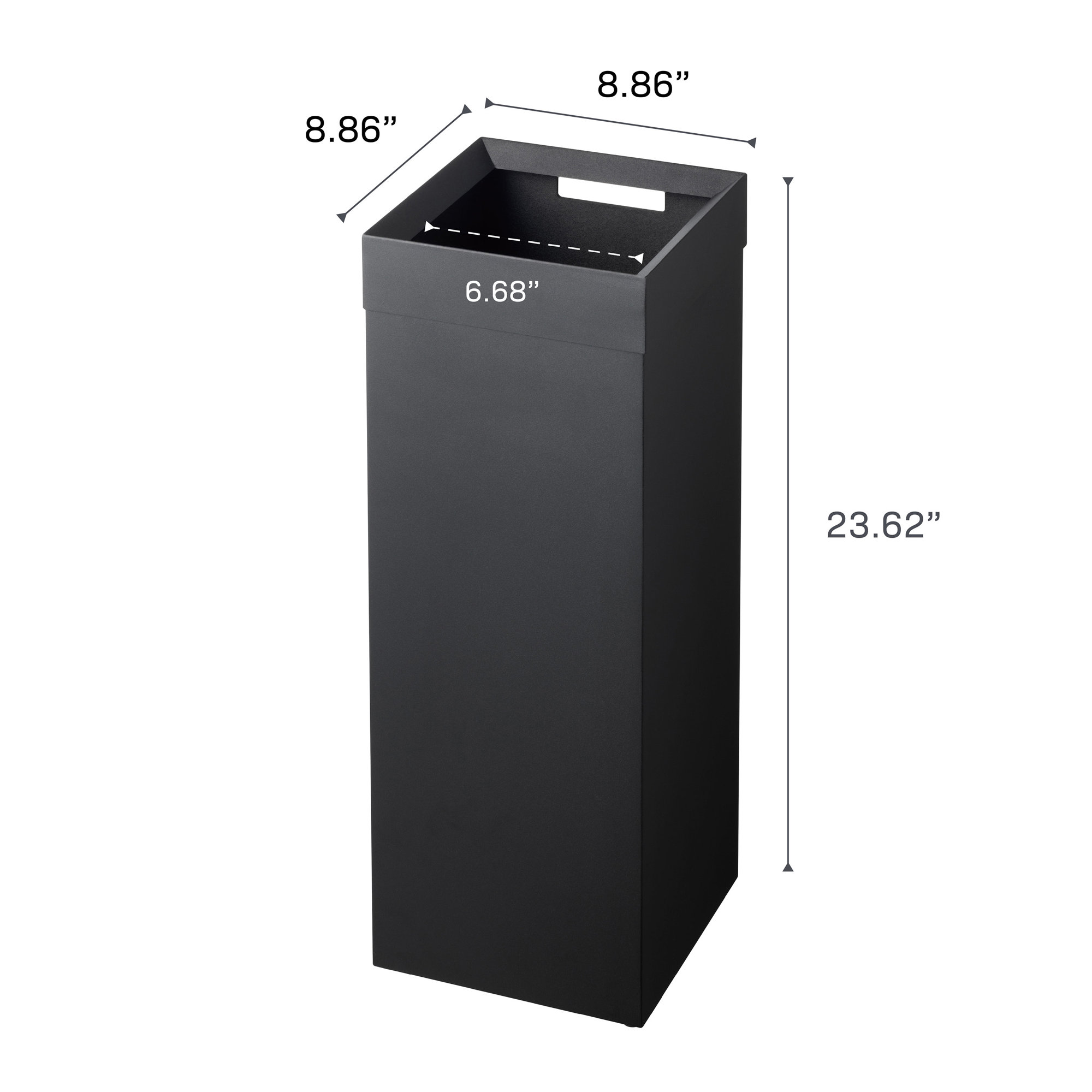 Yamazaki Home Tower Tall Trash Can - Modern Garbage Waste Basket With ...