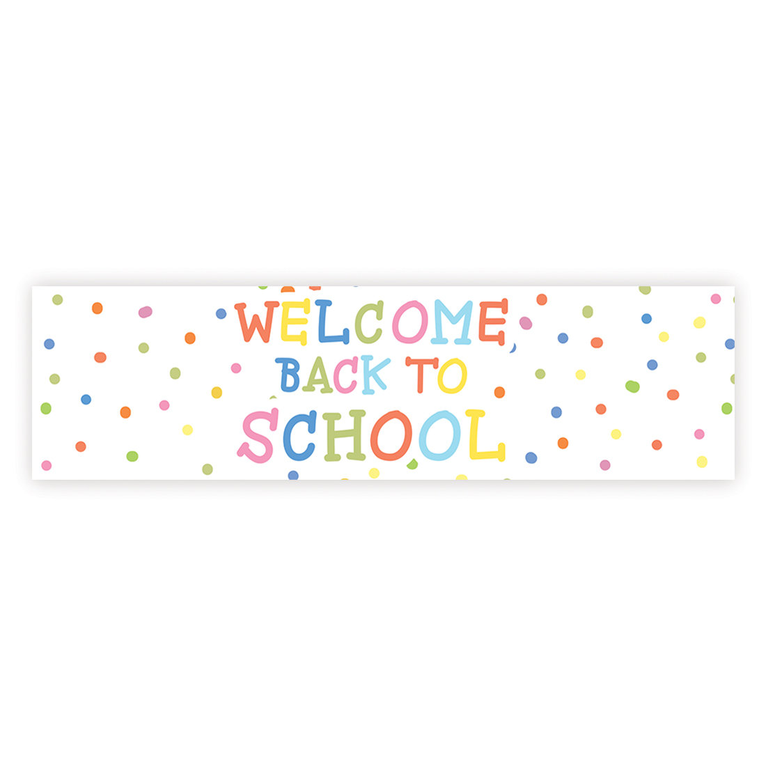 Koyal Wholesale 13X48 Welcome Back To School Banner Polka Dots ...