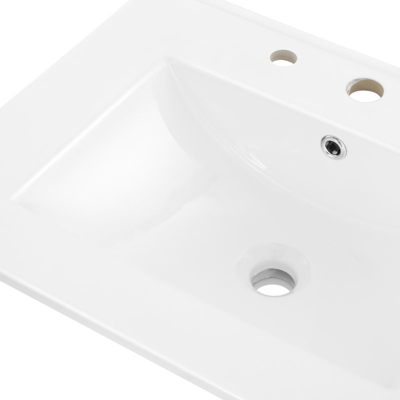 Jonathan Y Ancillary 3-Hole 24" Classic Contemporary Rectangular ...