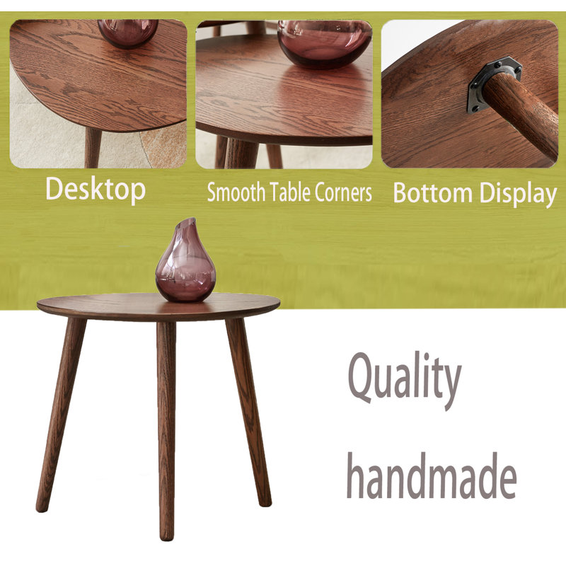 Corrigan Studio® Kollen Solid Wood 3 Legs Coffee Table | Wayfair