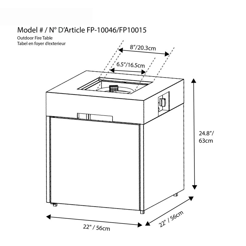 Paramount Pebble Aluminum Propane Fire Pit Table | Wayfair