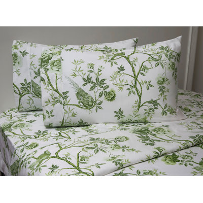 green floral pattern sheets