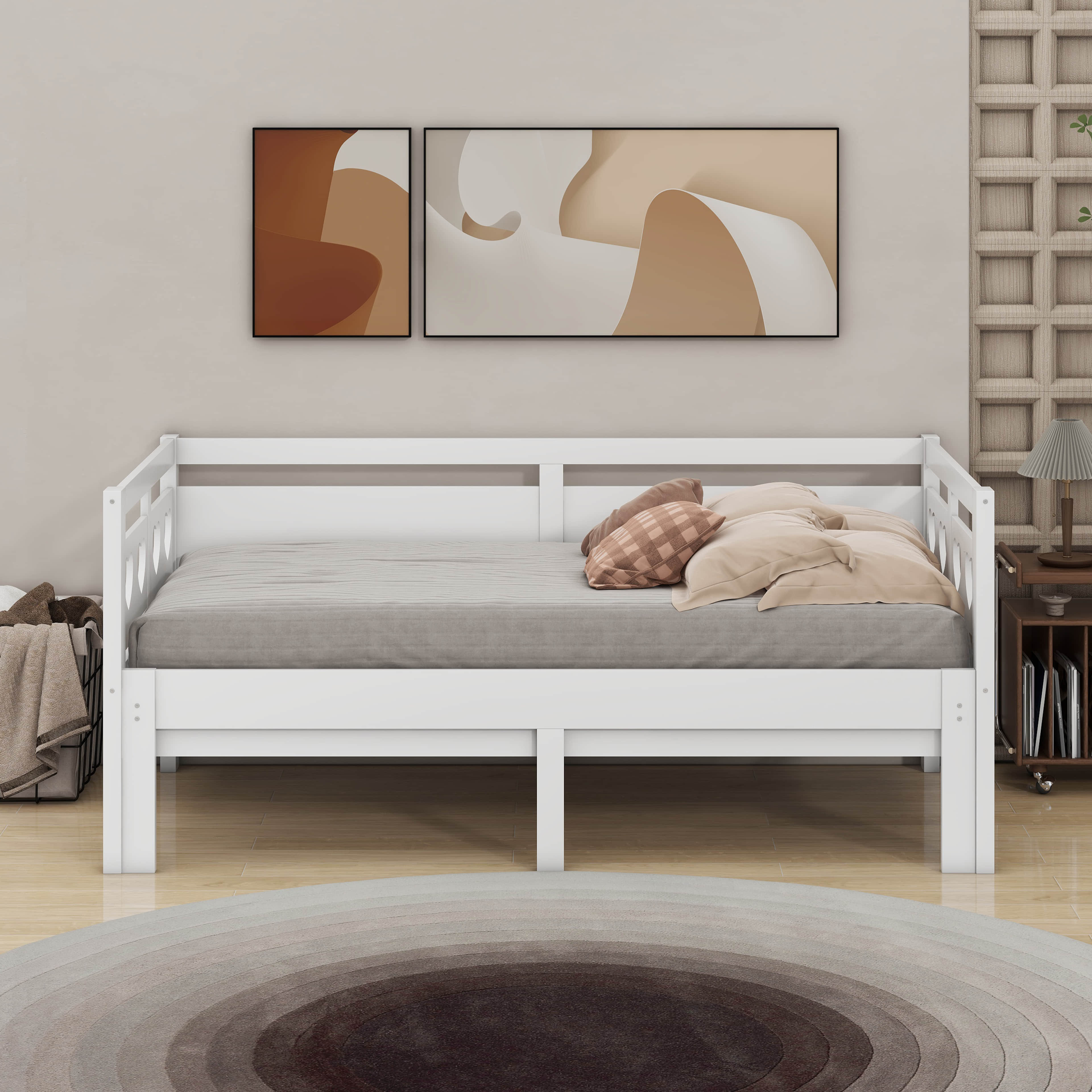 George Oliver Studdard Twin Extending Daybed with Trundle, Wooden ...