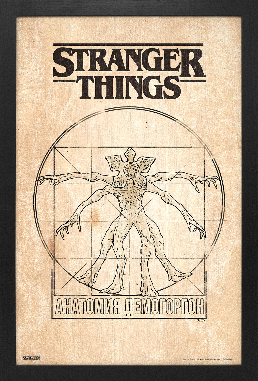 George Oliver Stranger Things - Demogorgon Sketch 11x17 Gel-Coat Framed ...