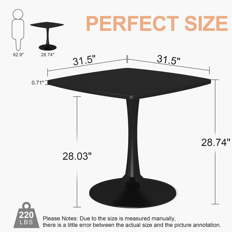 Stmoze Modern Black Tulip Dining Table | Wayfair