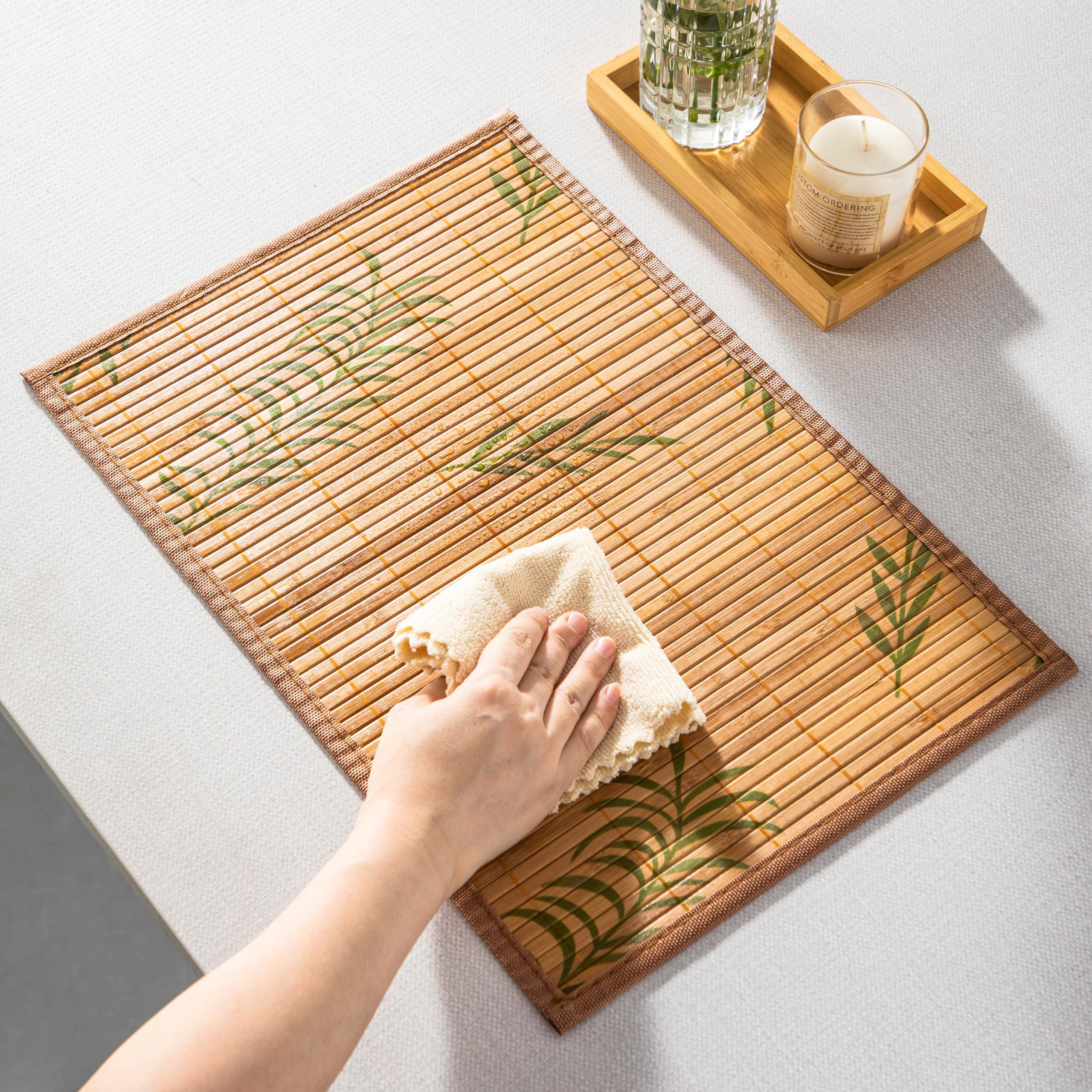Two trees make a forest Placemats Set Of 6, Bamboo Table Mats Set With ...