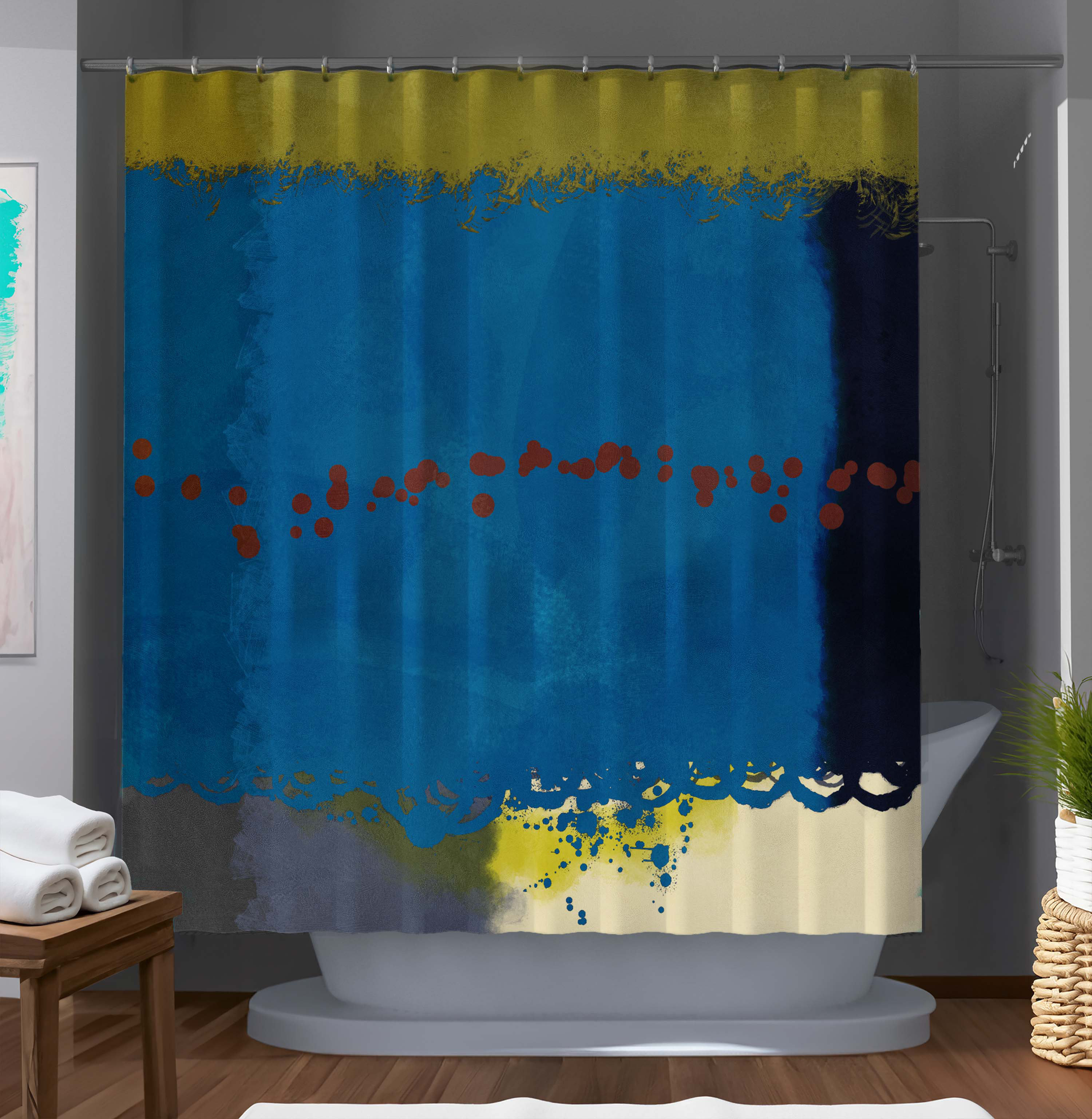 East Urban Home Shapely Soft Shower Curtain | Wayfair