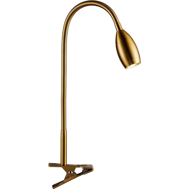 Everly Quinn Zerline Adjustable Metal Clip-on Lamp 360 Degree Flexible ...