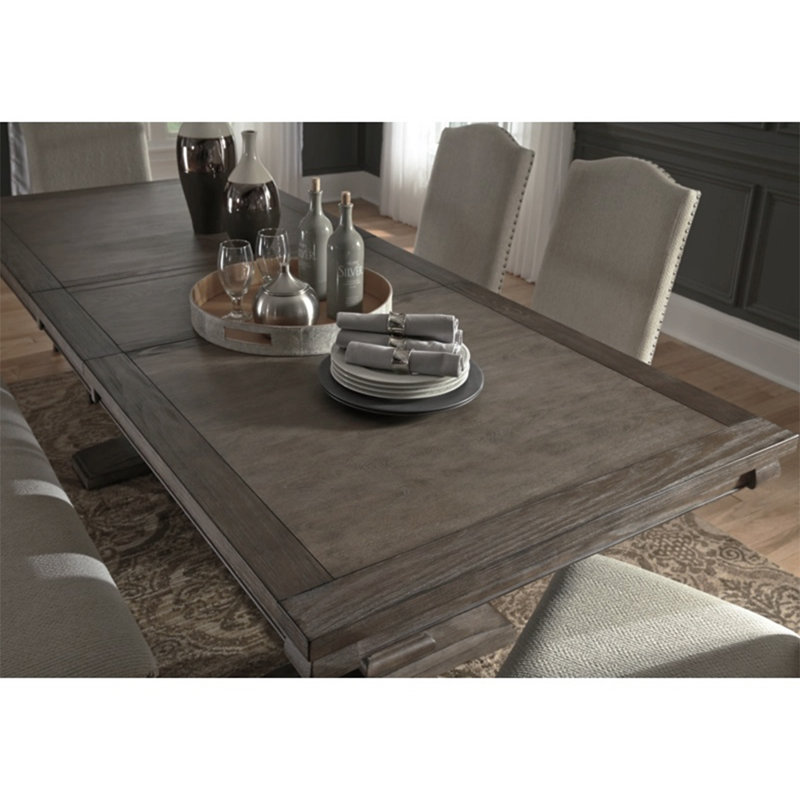 Ophelia & Co. Rectangular Wooden Dining Table With 1 Leaf In Oak | Wayfair