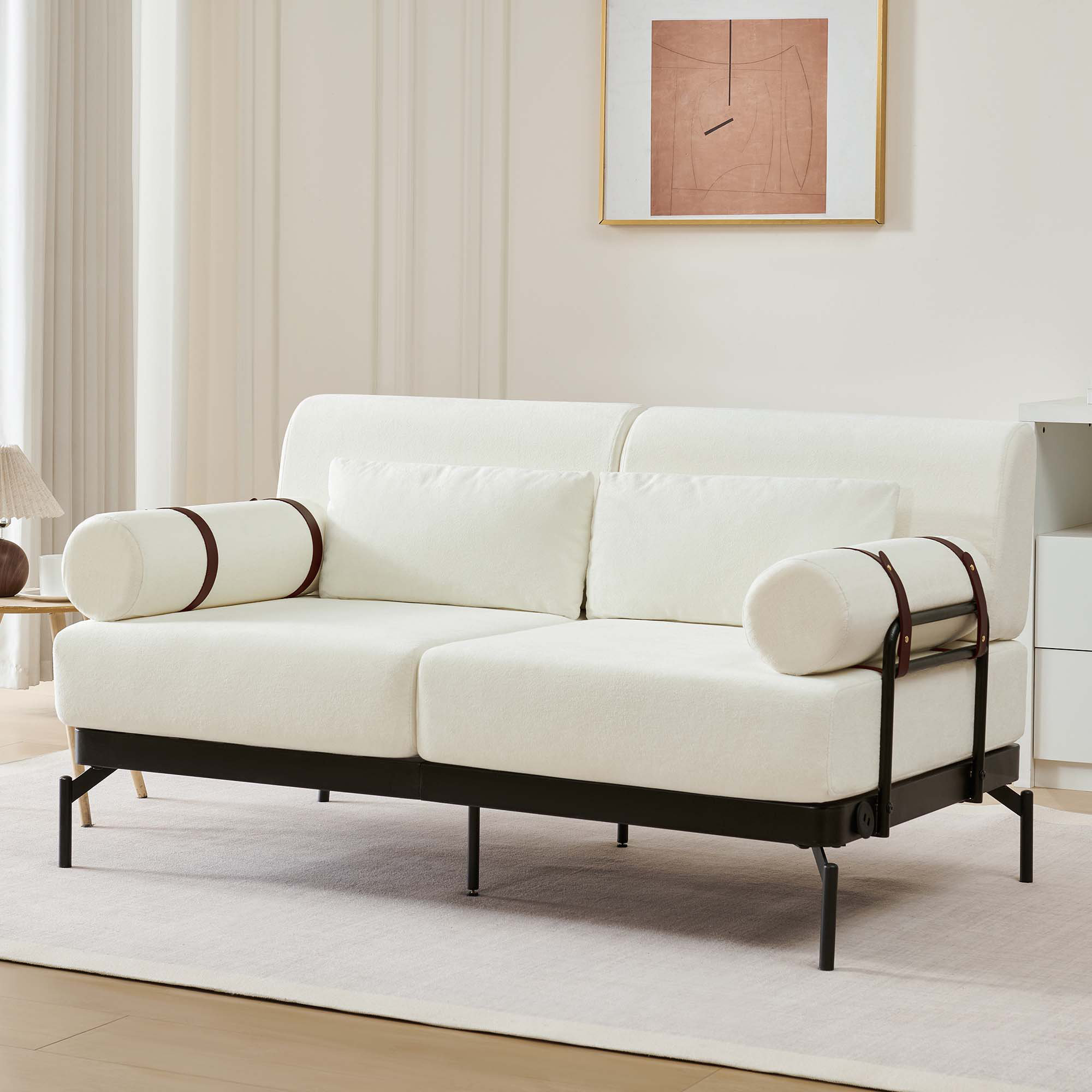 Wrought Studio Modern Loveseat Sofa 59" Sofa Couch 2-Seater Sofa with ...