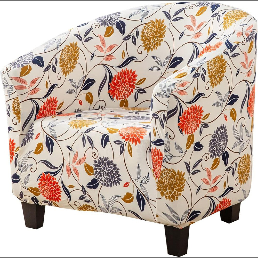 One Allium Way® Club Chair Slipcover Tub Chair Cover Stretch Armchair ...