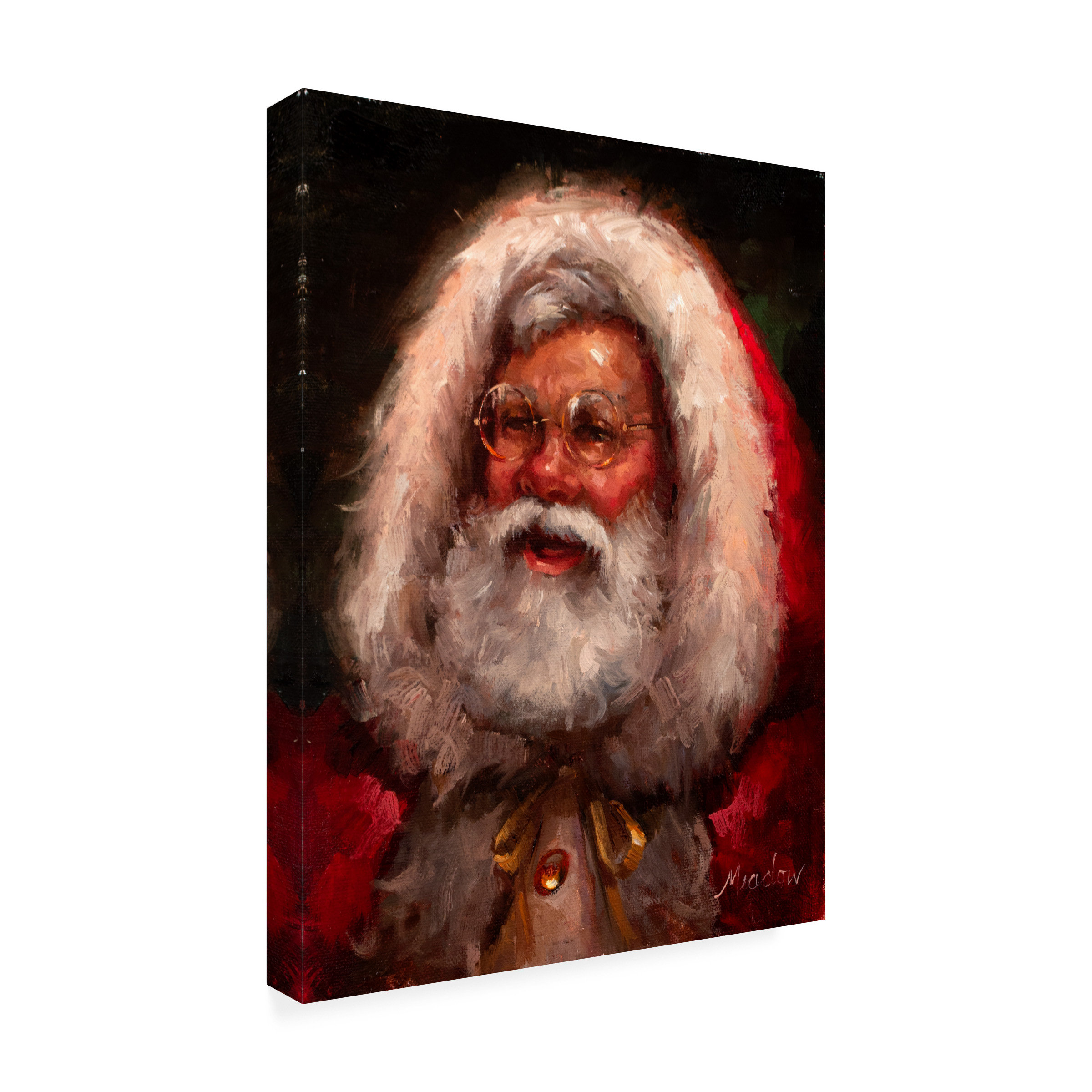 The Holiday Aisle® Meadowpaint 'Singing Santa' Canvas Art - Wayfair Canada