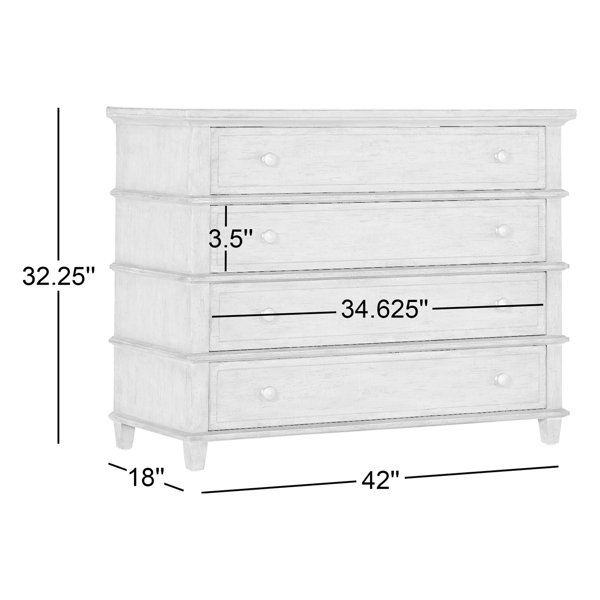 Hooker Furniture Costiere 4 Drawer 42" W Dresser & Reviews | Perigold