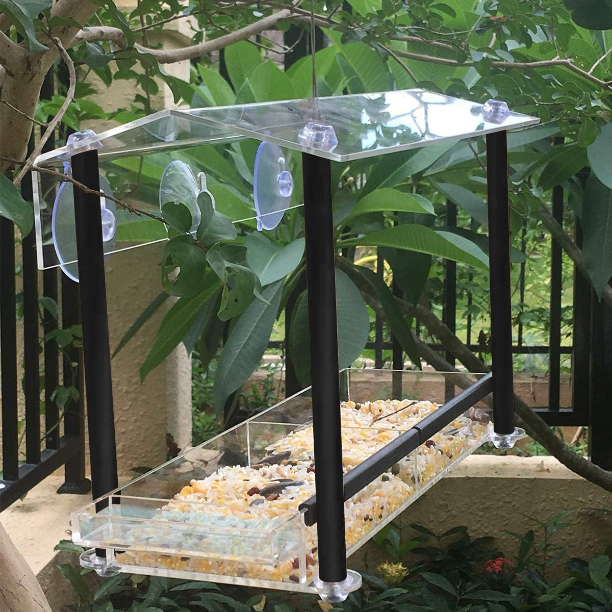 Arlmont & Co. Anaruth Water Resistant Wall Tray Bird Feeder - Wayfair ...