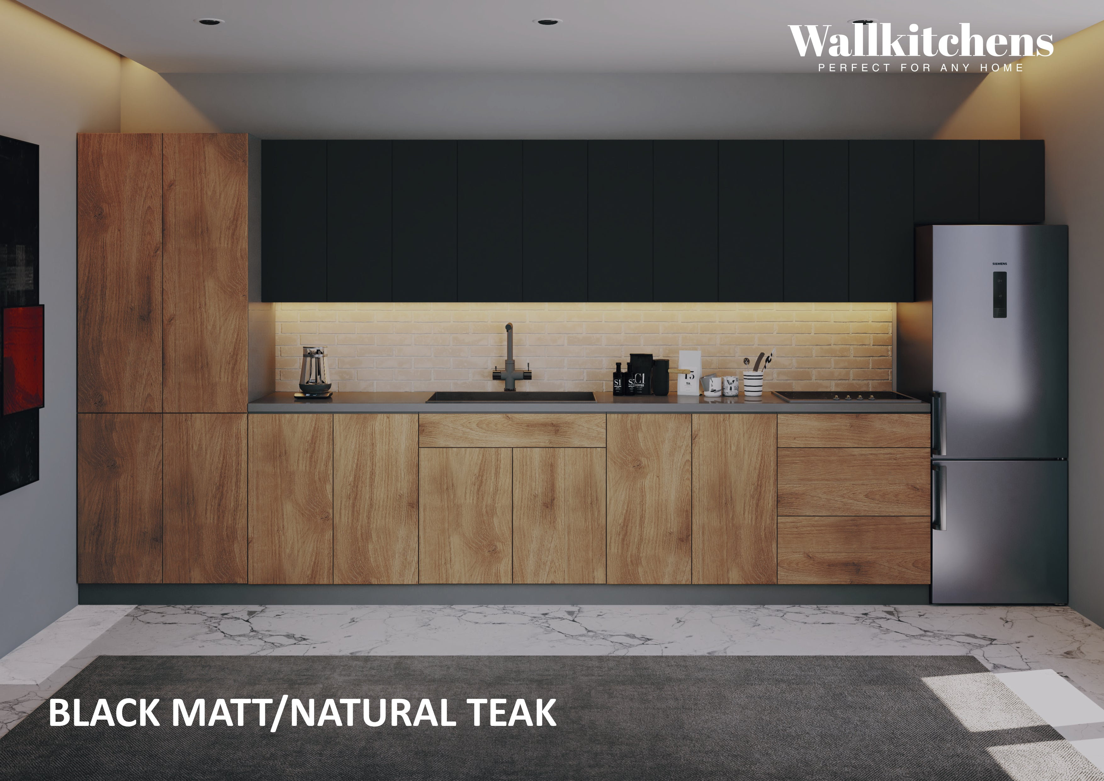 WALLKITCHENS FK-IMPERIAL 80" H x 174" W x 24" D Medium Density ...