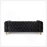 Rosdorf Park 3-Seat Velvet Sofa With Tufted Back And Arms, Modern Glam ...