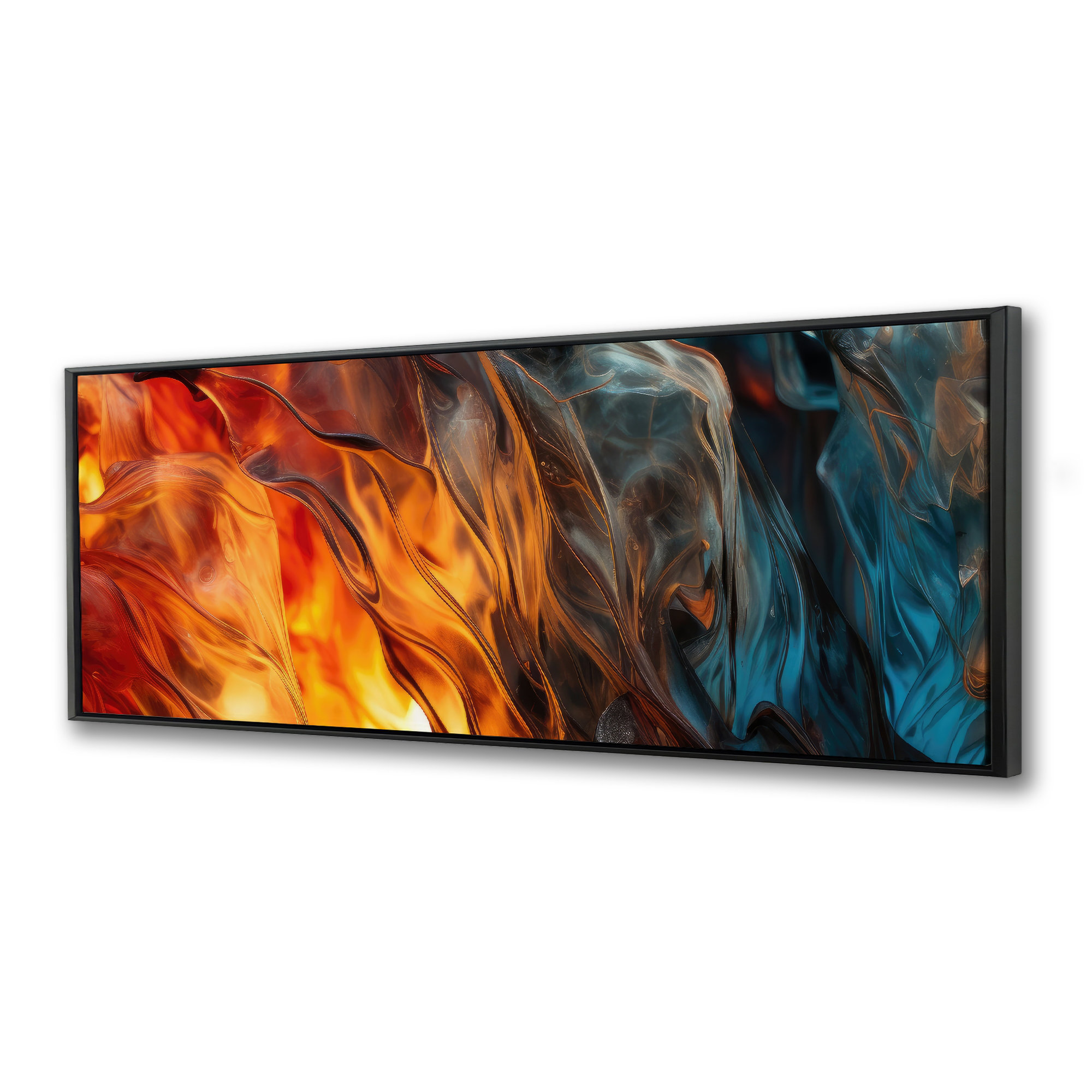 Orren Ellis Crystallized fire Framed canvas | Wayfair