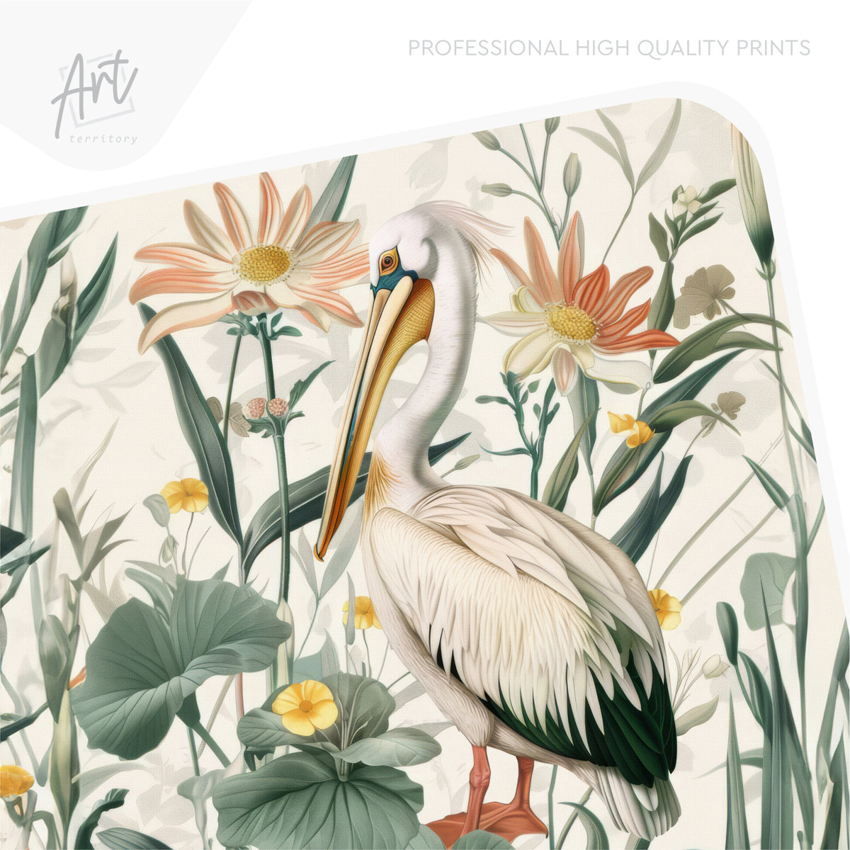 ART TERRITORY Peel and Stick Pelican Decal, Extra Large Non-Wall ...