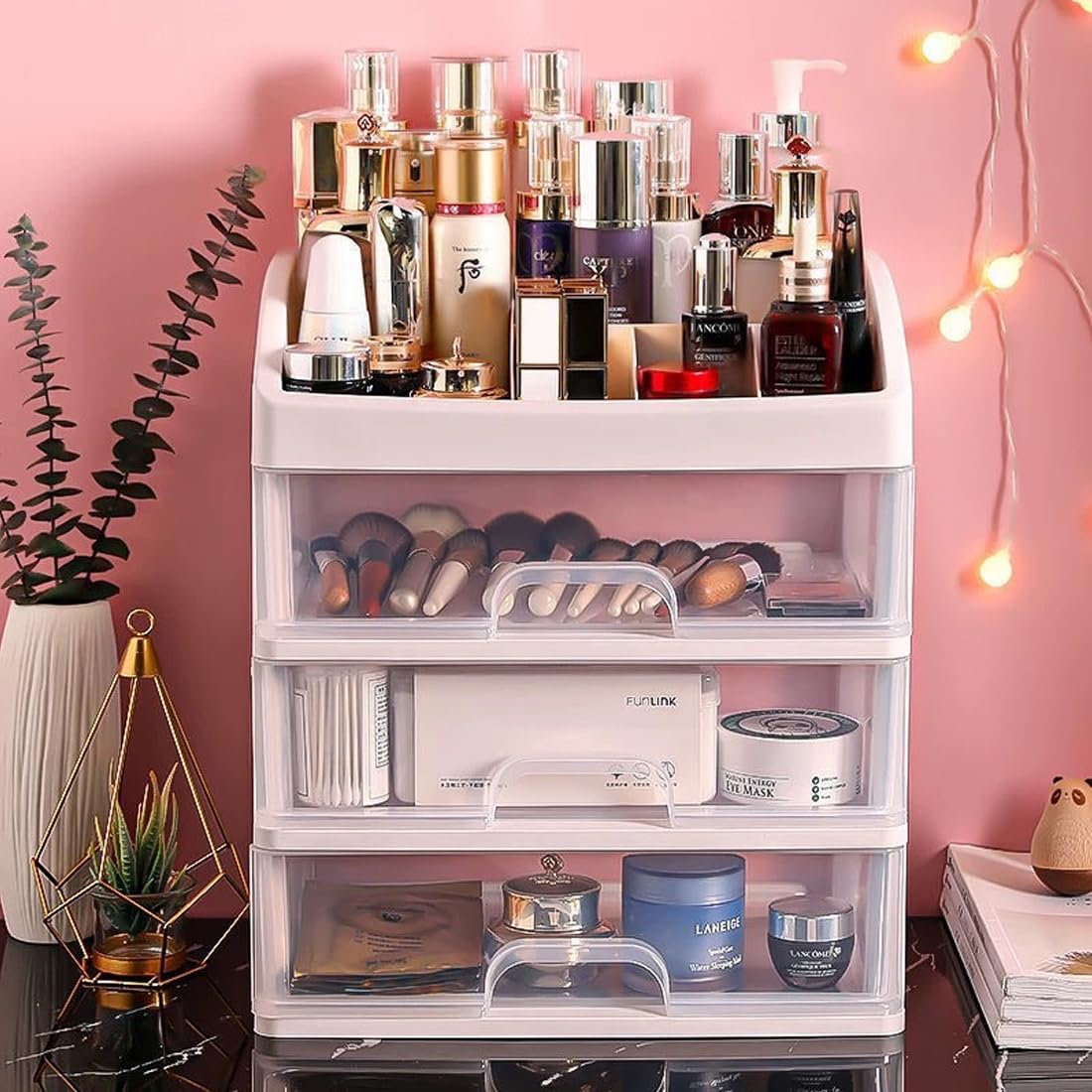Rebrilliant Makeup Organizer,Cosmetic Display Cases, Makeup Storage Box ...