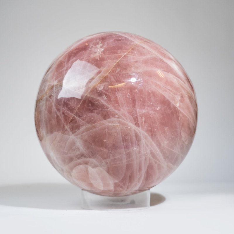 Astro Gallery of Gems Massive Genuine Polished Rose Quartz Sphere (13 ...