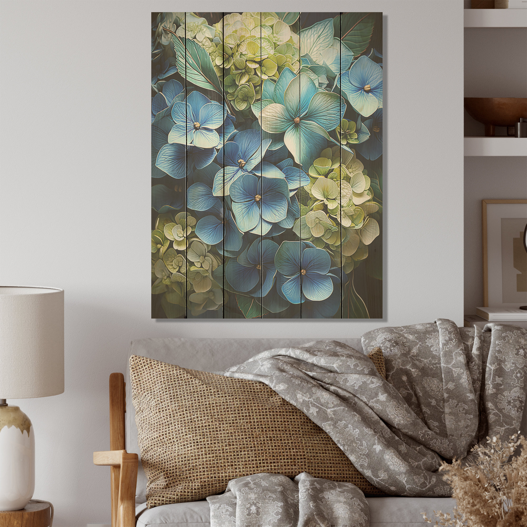 Lark Manor™ Meticulously Rendered Hydrangea Flowers - Hydrangea Wood ...